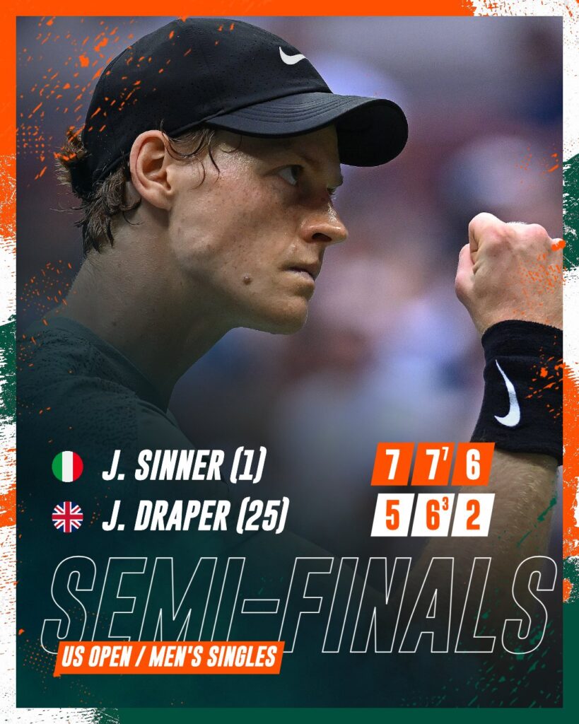 Sinner enters his first US Open final – Prashant News